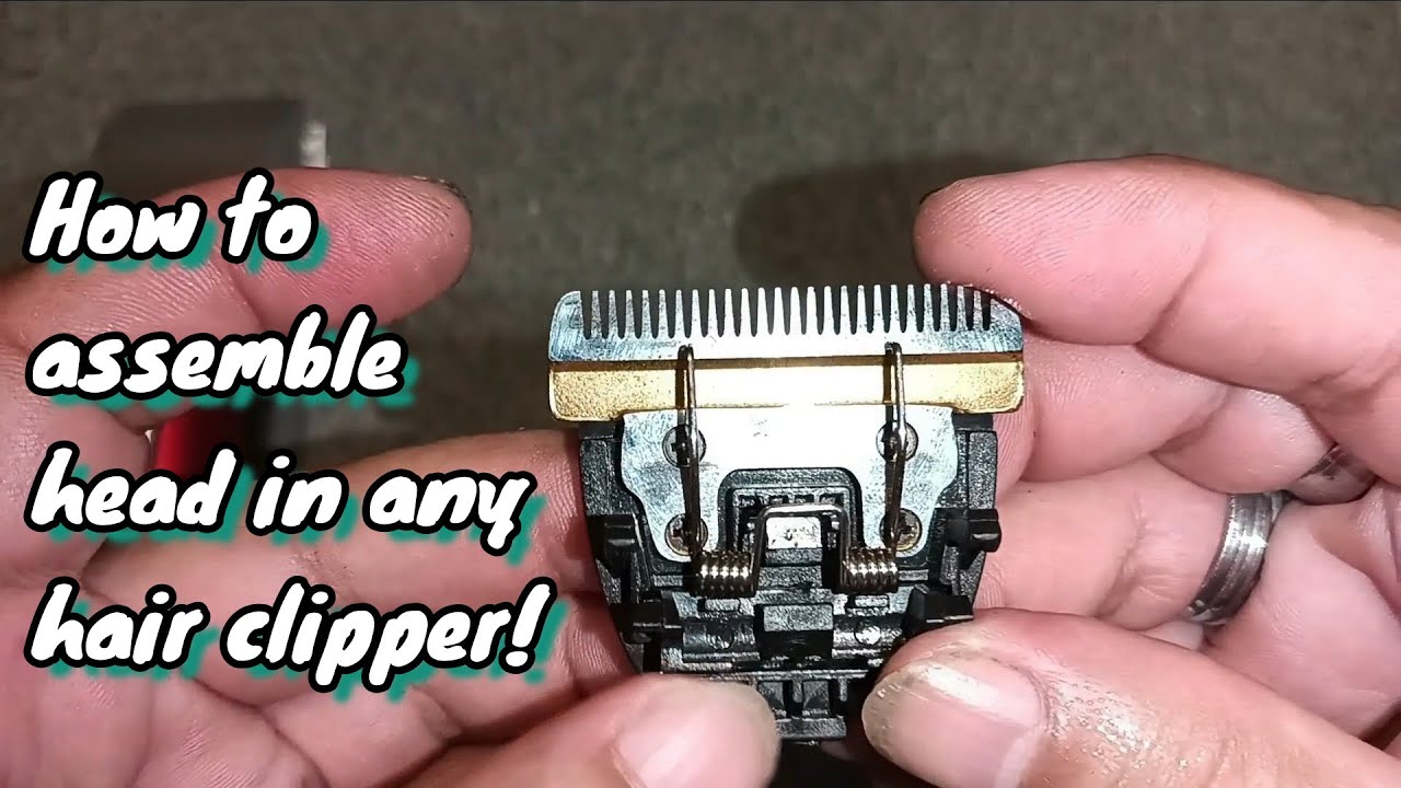 clipper head disassemble, cleaning and reattach spring - YouTube