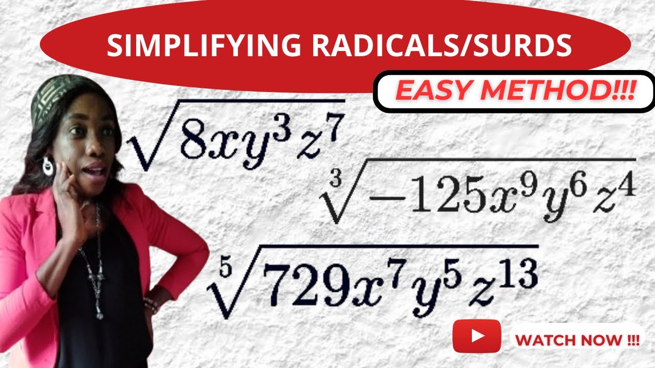 Step-by-step guide on simplifying Radicals/Surds. #viralmath - YouTube