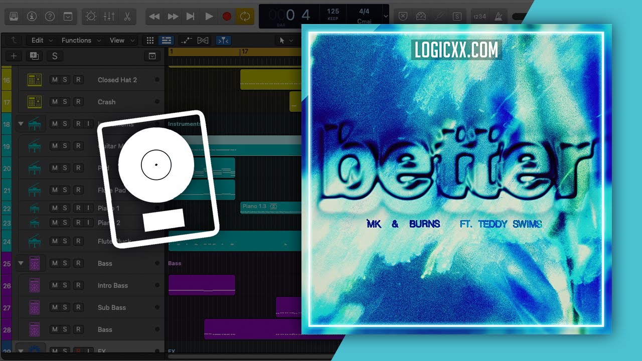 MK, BURNS - Better feat. Teddy Swims (Logic Pro Remake) - YouTube