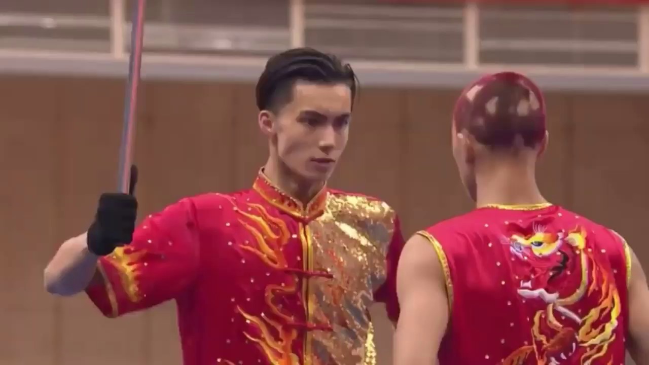 2019 World Wushu championships - Duilian (Simon/Raymond Baur) - YouTube