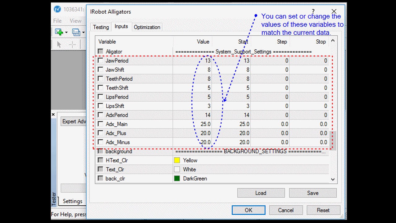 Setting parameters for IRobot Alligators - YouTube
