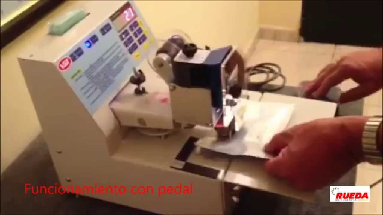 Codificador impresora para bolsas Vail 6232 - YouTube