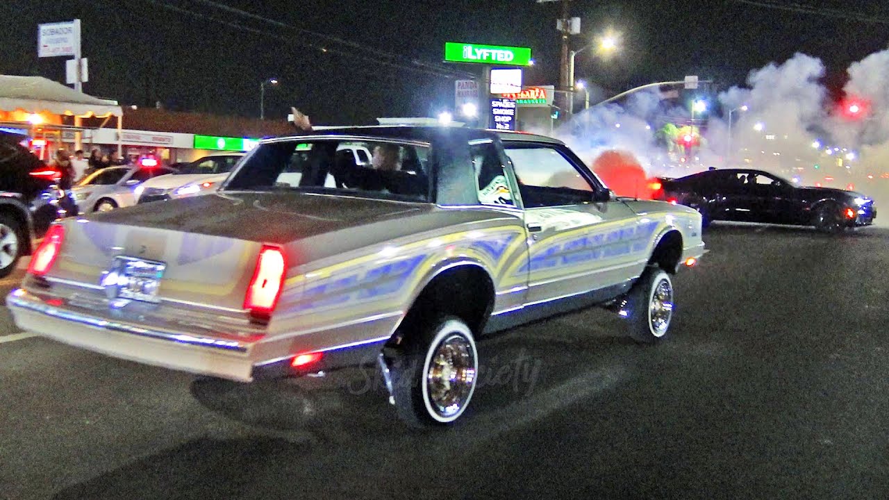 Burnout Camaro CRASHES Lowrider Show in California - YouTube