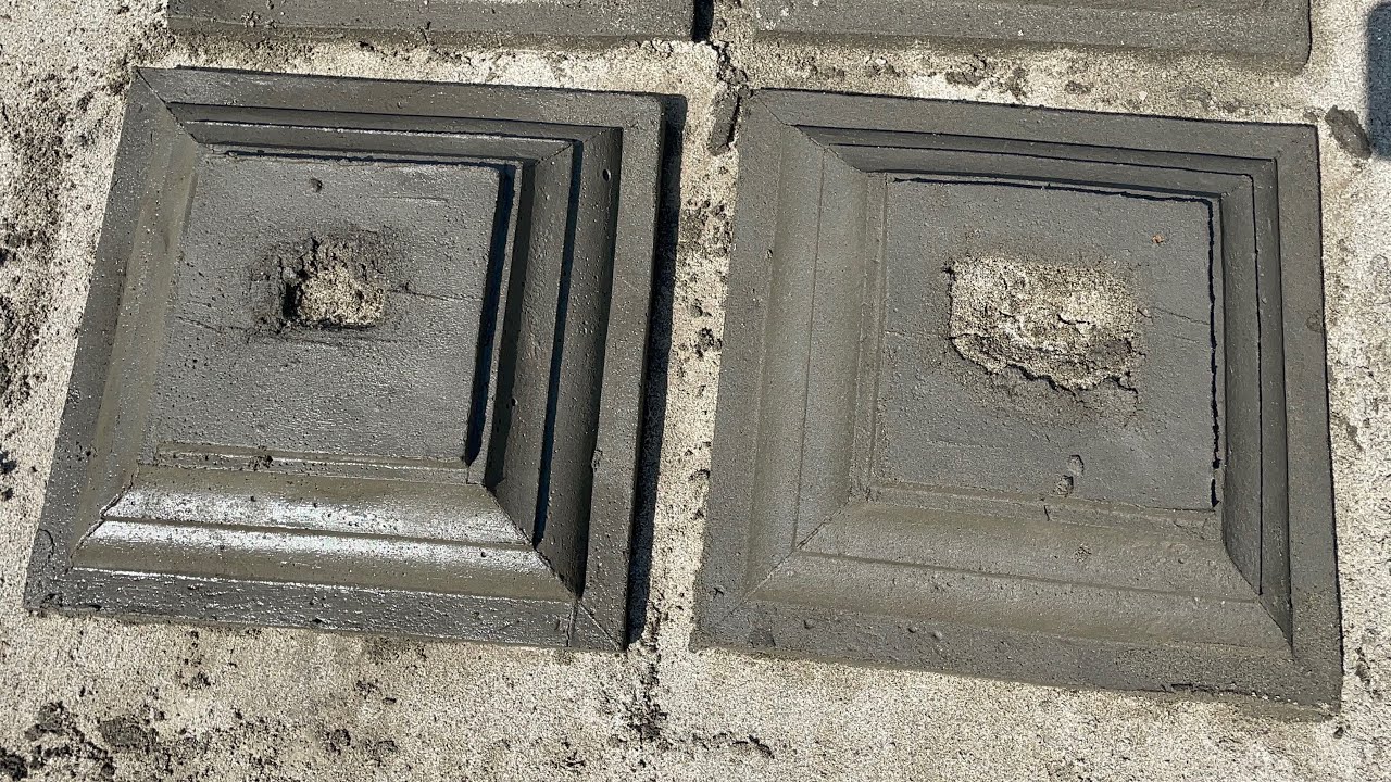 Molding Pillar Cap Construction Using Cement, Gravel and Sand || Cement ...