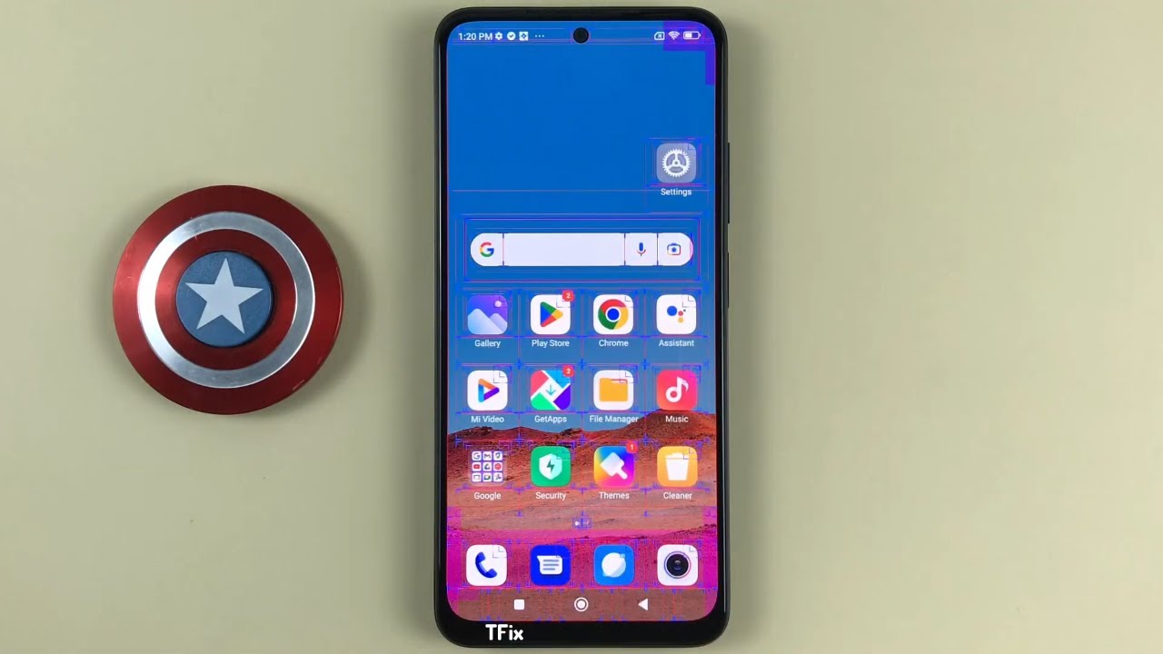 How to display the phone screen layout boundaries on Xiaomi Redmi Note ...
