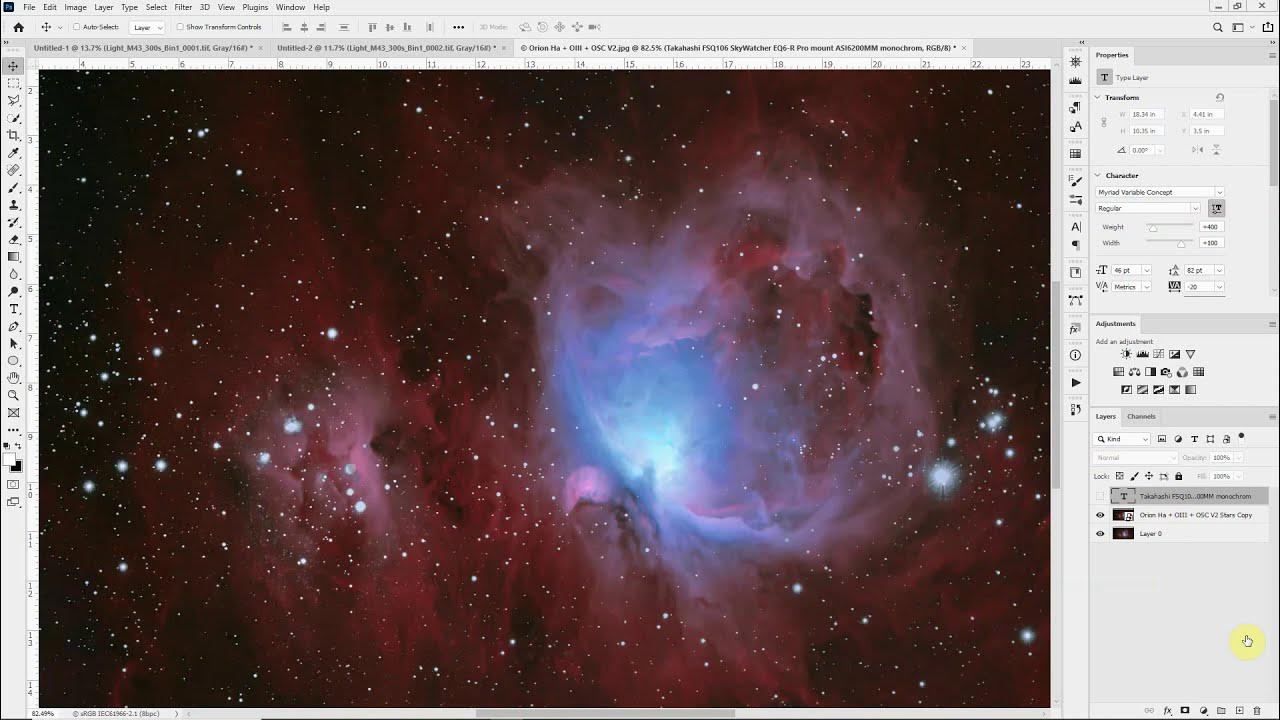 Processing Astro Photos in Photoshop - YouTube