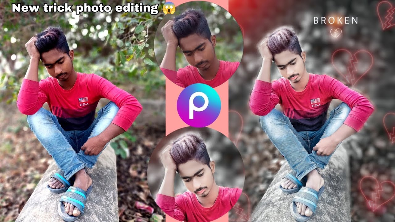 how to edit broken photo in picsart Sad photo editing kaise kare 2023 ...