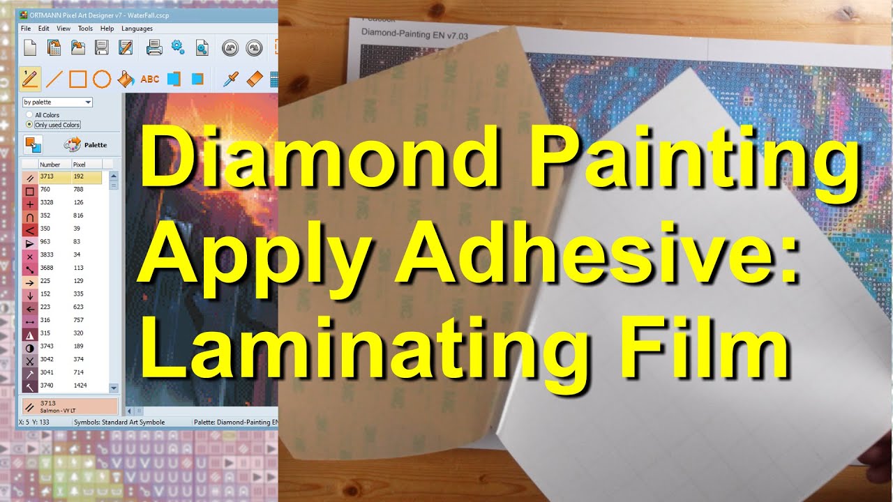 Diamond Painting - Apply Adhesive – Laminating Film with Adhesive ...