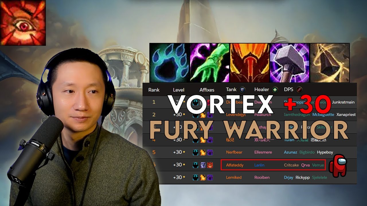Vortex Pinnacle +30 Fury Warrior | Season 2 Dragonflight - YouTube