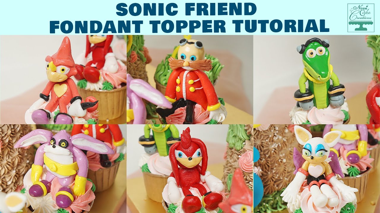 Cara membuat Kue Sonic - Fondant Topper Cake Tutorial - YouTube
