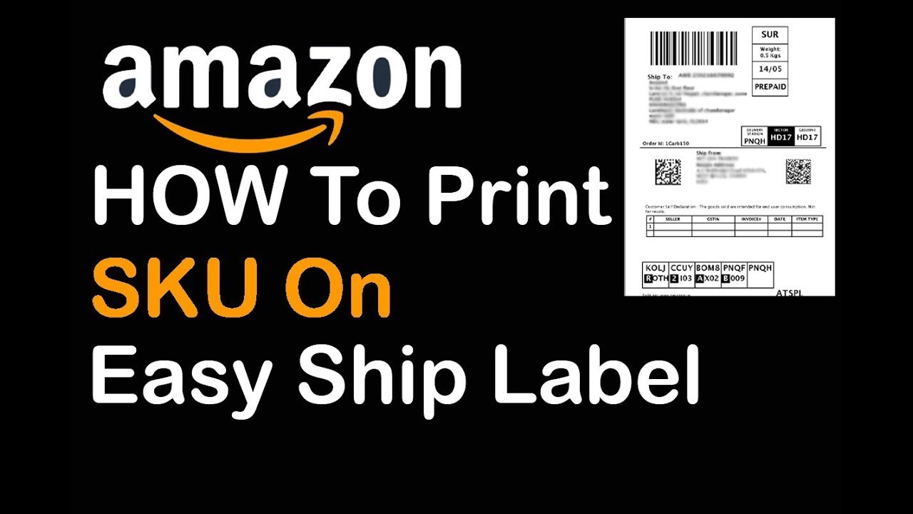 How to Print SKU on Amazon Easy Ship label Shipping Label in Hindi # ...