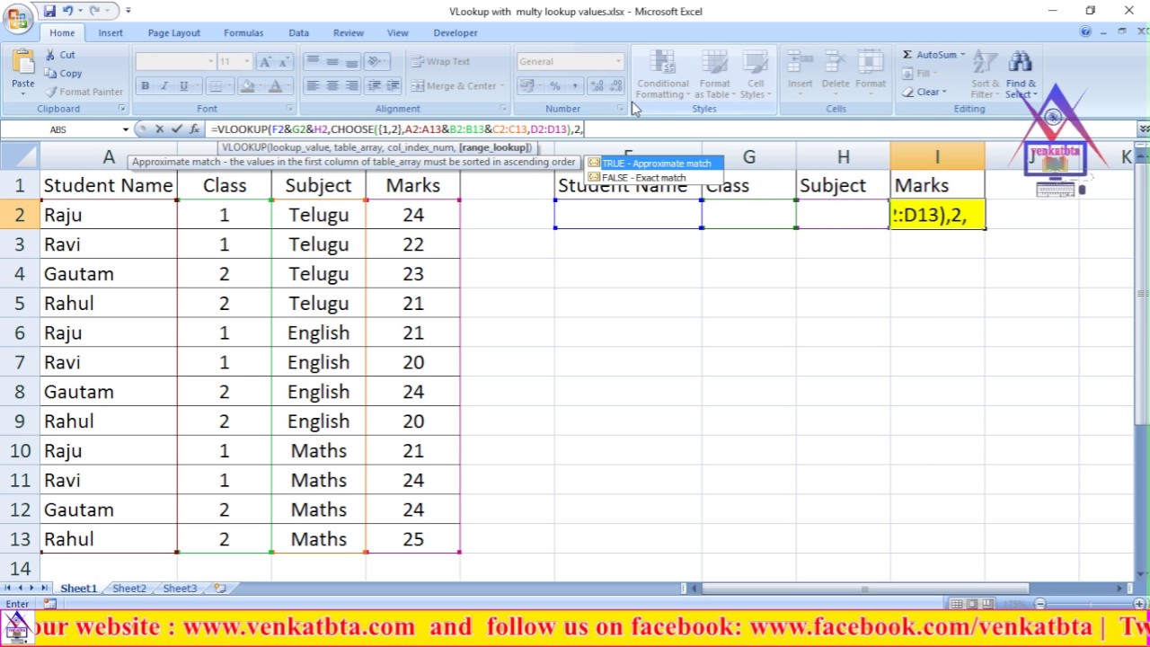 HOW TO USE VLOOKUP FUNCTION WITH MULTI LOOKUP VALUES IN EXCEL VENKATBTA YouTube how-to-use-vlookup-function-with-multi-lookup-values-in-excel-venkatbta-youtube