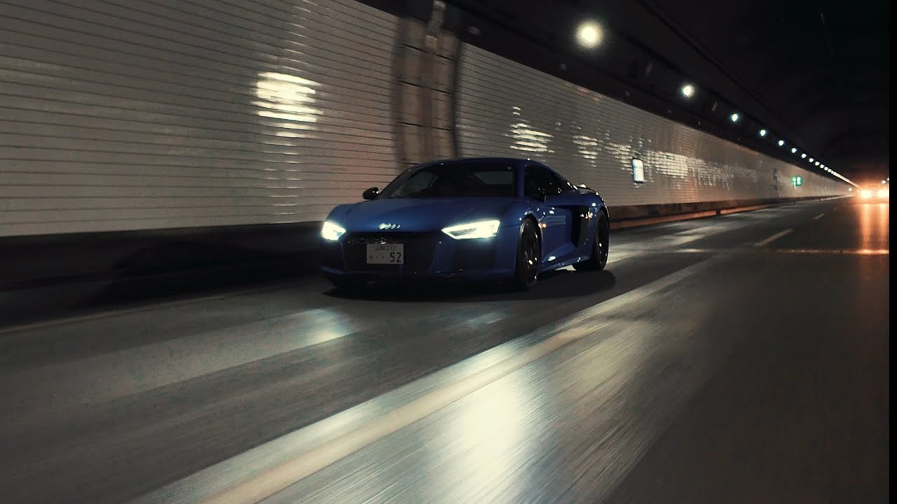 【4K】Audi R8 V10 Plus MIdnight Run - YouTube