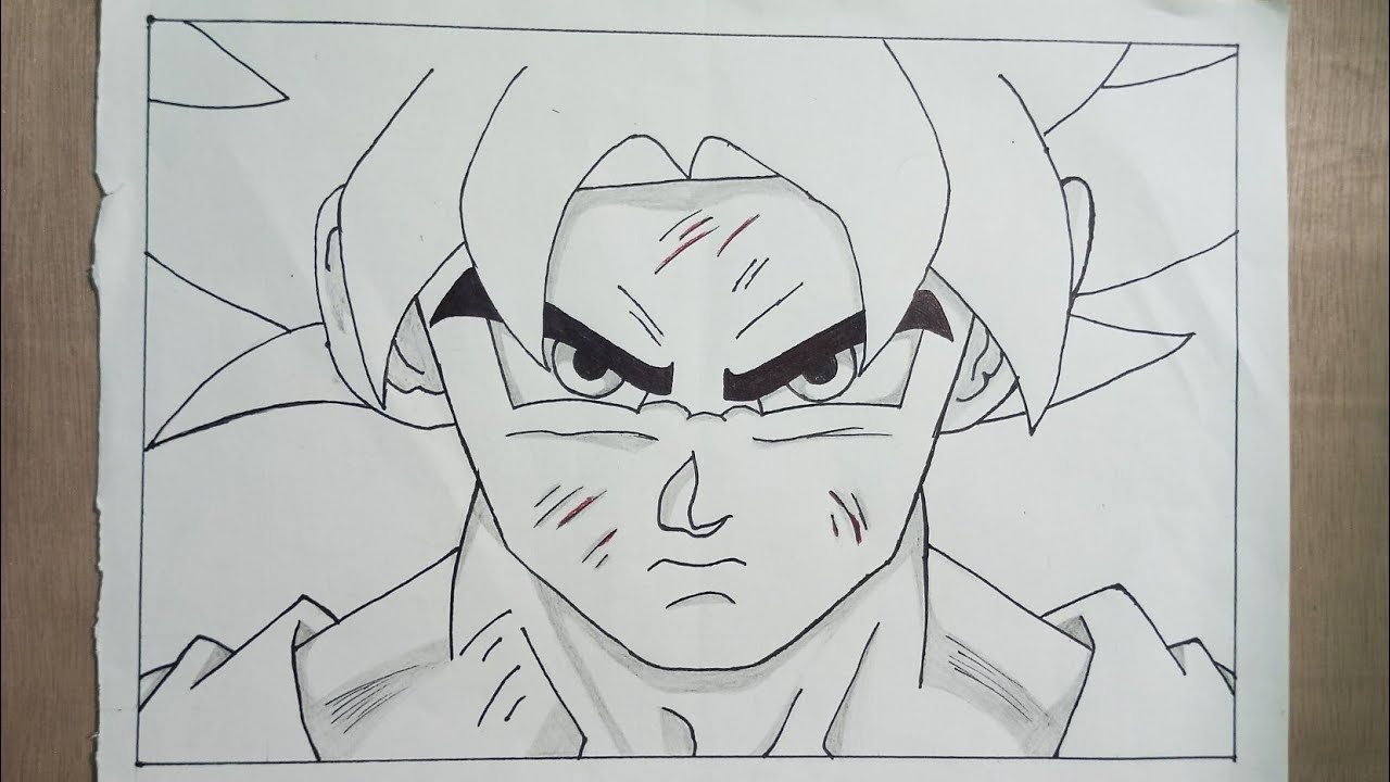 GOKU DRAW EASY( GRID METHOD) | ANIME DRAWING - YouTube