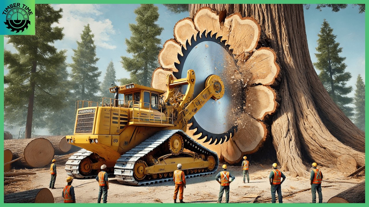 Extreme Dangerous Fastest Big Chainsaw Cutting Tree Machines | Biggest ...