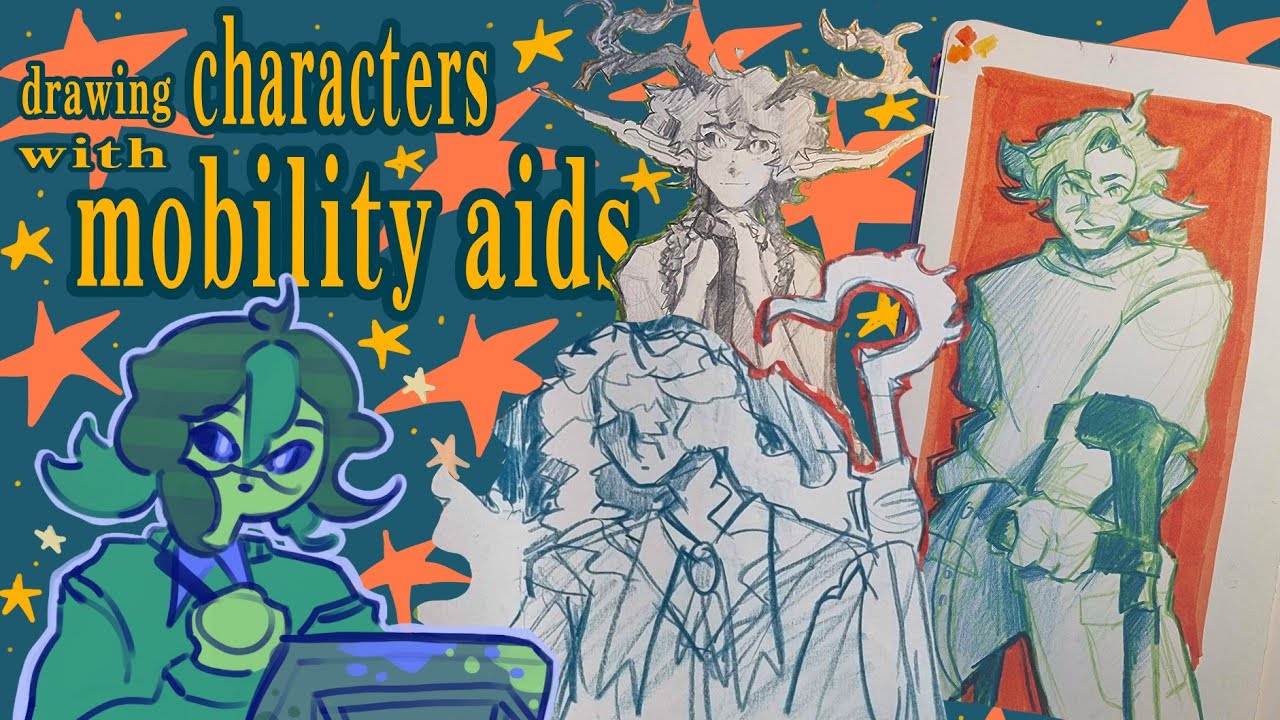 drawing characters with mobility aids so i stop hating my own ️ ...