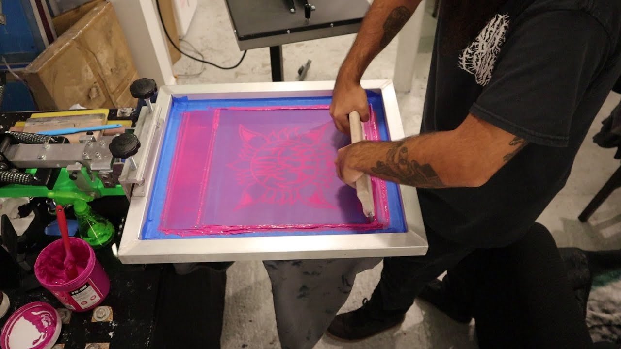 Screen Printing WHADAFUNK Clothing Collection - YouTube