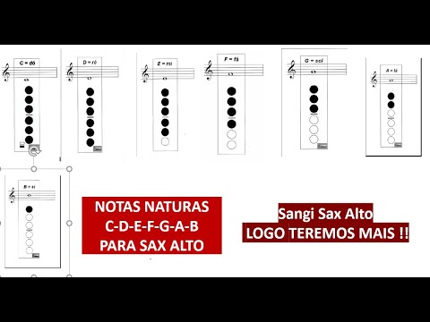 NOTAS NATURAIS PARA SAX ÁLTO - YouTube