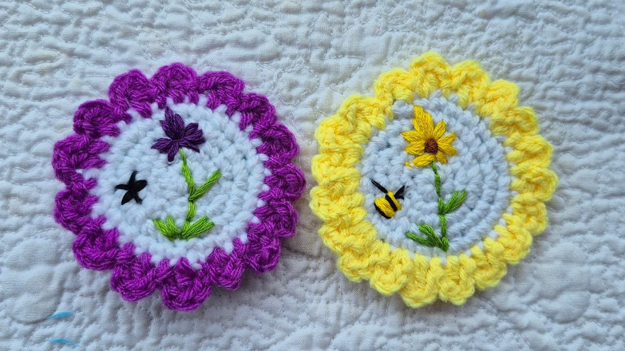 Hair pin crochet pattern|crochet and embroidery design for beginners ...