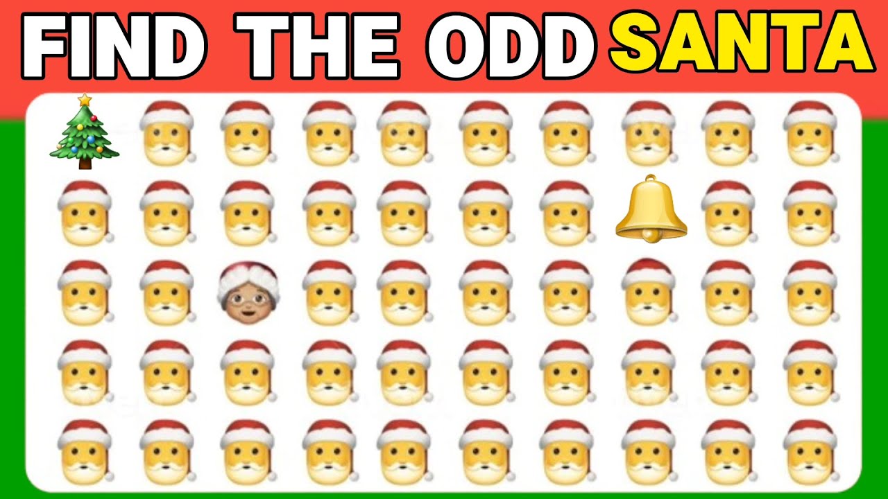 Find the odd one out christmas emojis.30 christmas emoji quiz - YouTube