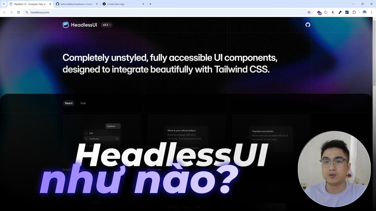 Cảm nhận về Headless UI ... - YouTube