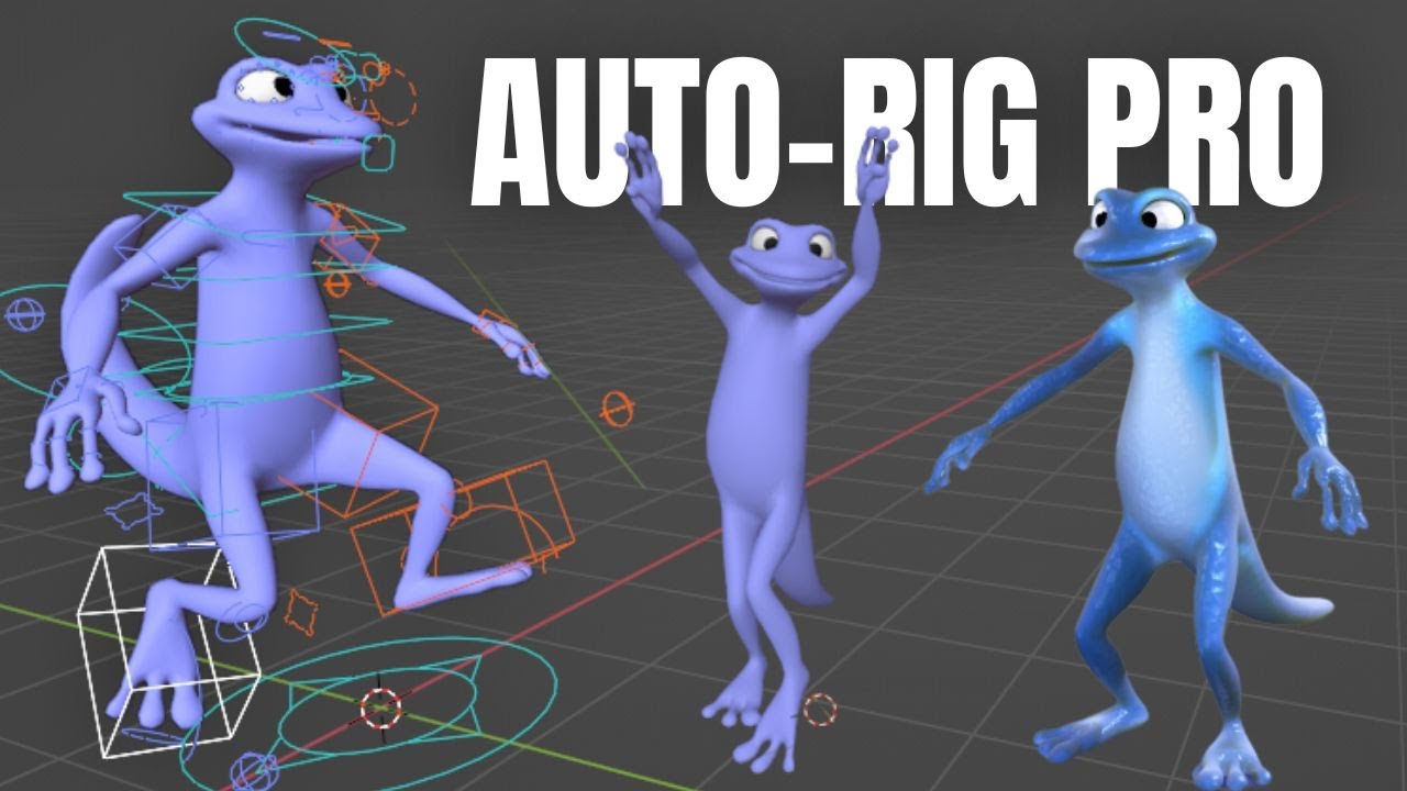 Auto-Rig Pro Blender | Blue Lizard Rigging & Animation Test | Quick ...