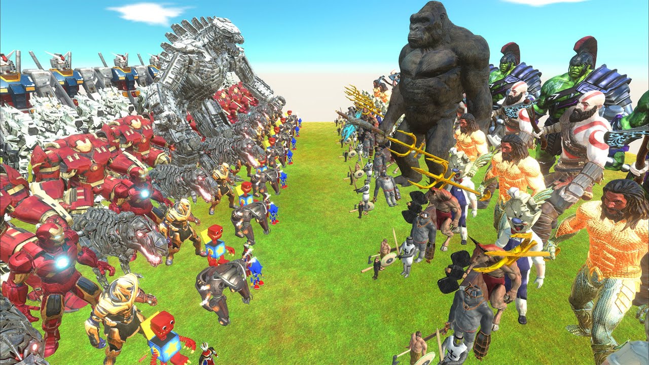 WEAPONIZED WAR: HAND WEAPON TEAM vs METAL TEAM - Animal Revolt Battle ...