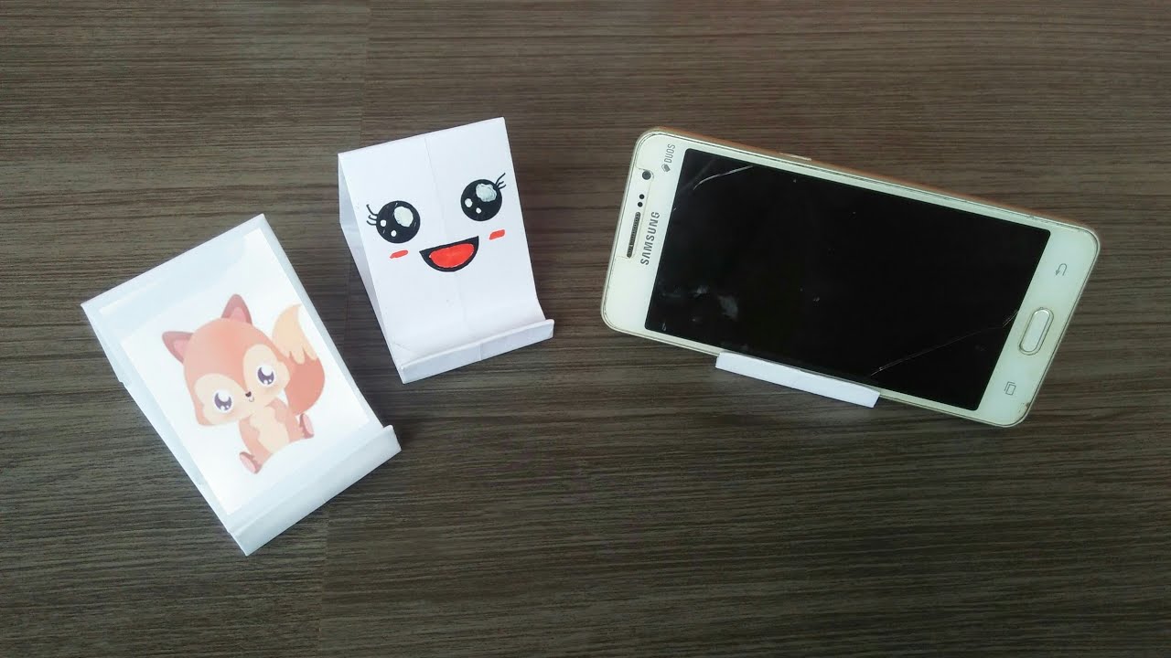 Cara Membuat Stand Handphone Dari Kertas - YouTube