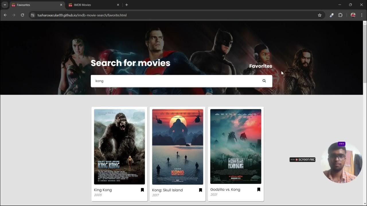 IMDB Movie Project using HTML, CSS and JavaScript. - YouTube