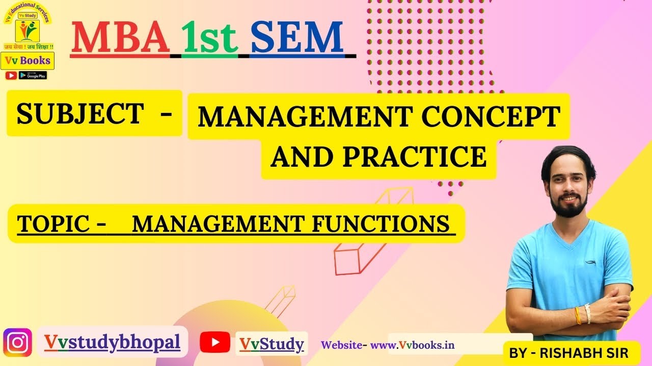 MBA 1st SEM SUBJECT NAME- MANAGEMENT CONCEPTS & PRACTICE TOPIC ...