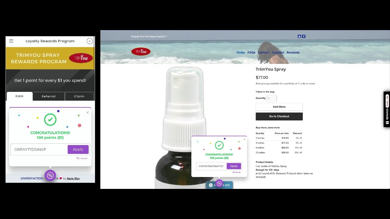 TrimYou Rewards Program-How to Redeem Points - YouTube