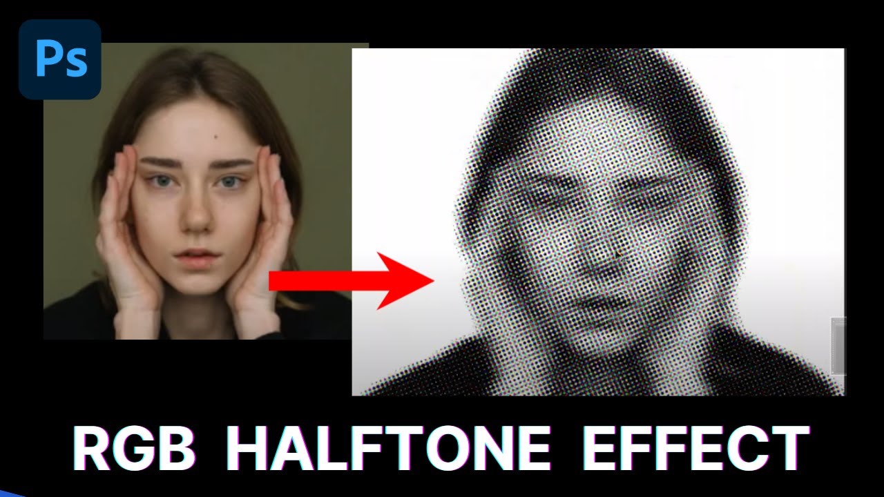 Make a Dotted RGB HALFTONE Effect in Photoshop! (≈2-Minute Tutorial ...