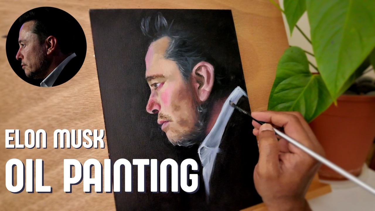 Paint Elon Musk🎨 || with Elon Musk Motivational Speech! - YouTube