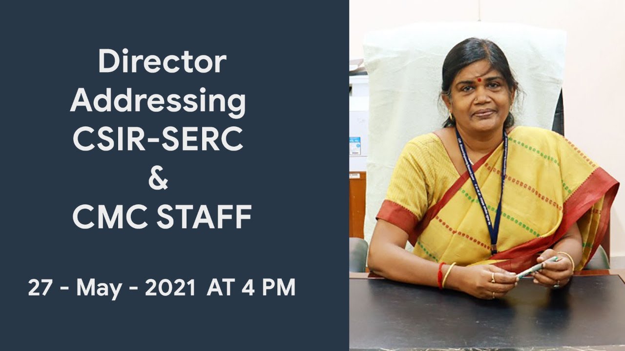 Director Addressing CSIR-SERC & CMC Staff - YouTube