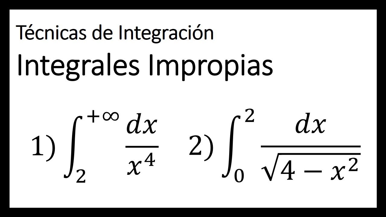 Integrales Impropias Caso Basico - YouTube