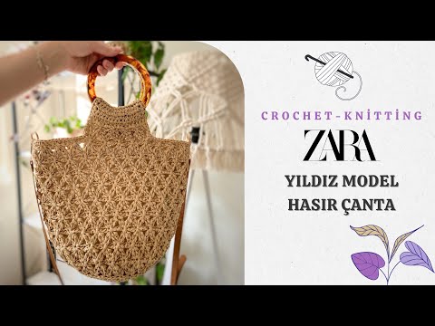 Yıldız Model | Zara Örgü Hasır Çanta