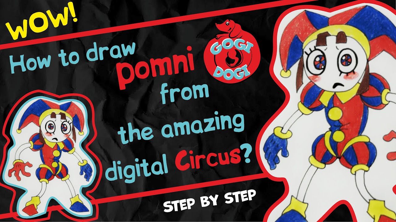 How to draw POMNI from the amazing digital Circus? Step by Step //GOGI ...