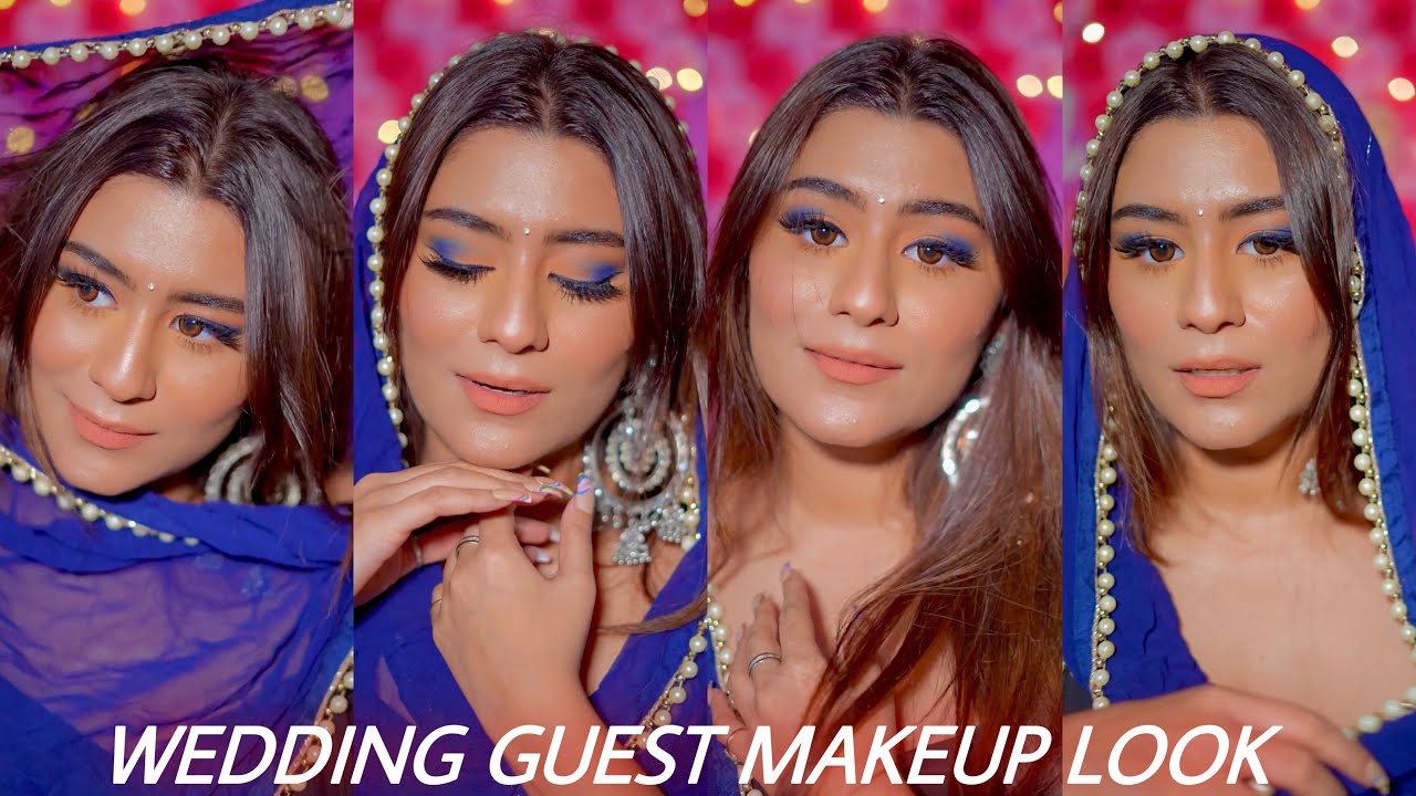Wearable Wedding Guest Makeup+Skin Prep 💙 Dewy Traditional HD glam ...