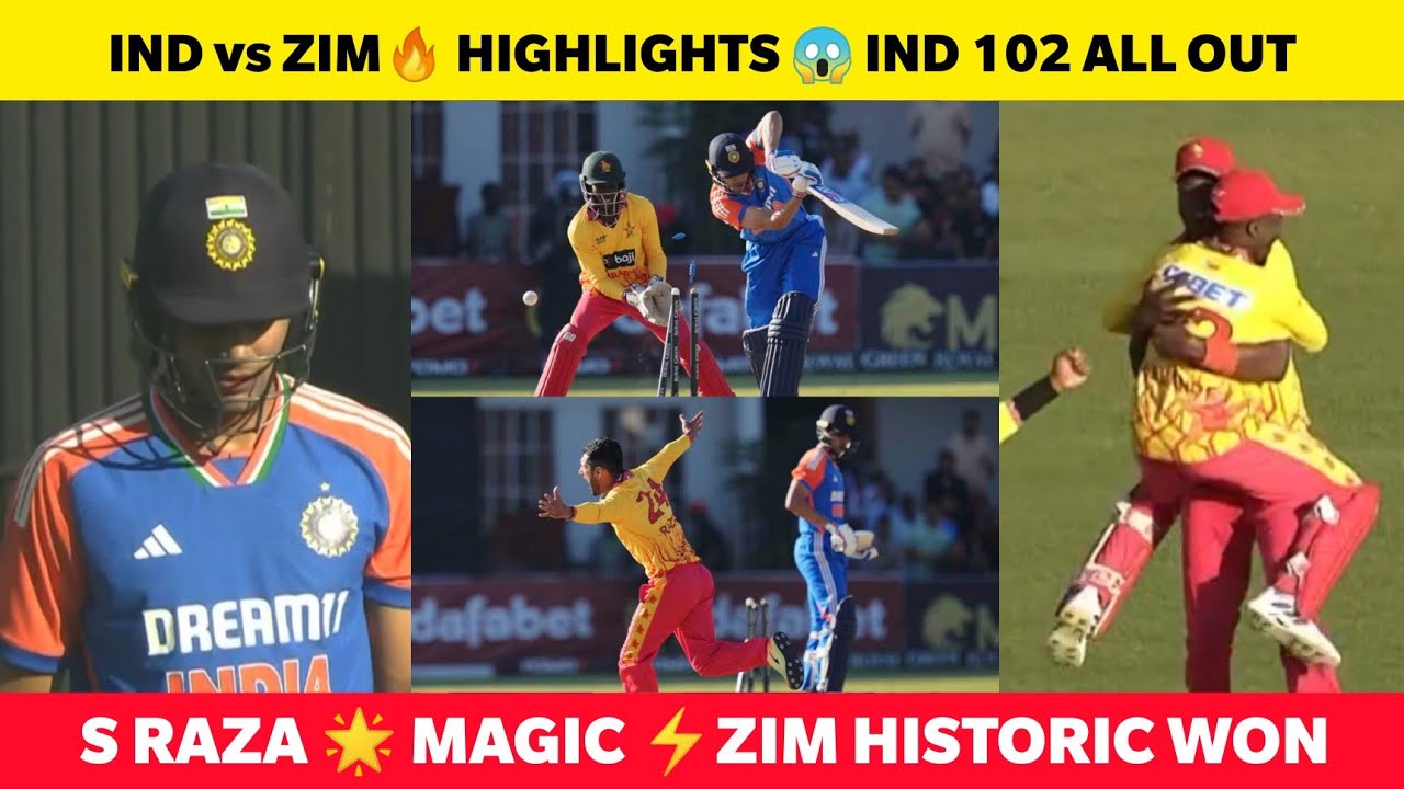 IND vs ZIM💔 IND 102 ALL OUT😱 ZIM Won Ind 1st T20I⚡IND vs ZIM 1st T20i ...