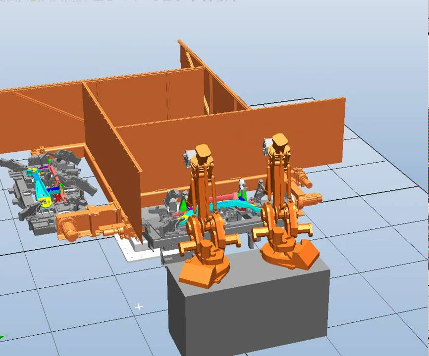 ABB IRC5 Arc Weld simulation with Kinetics by Duesenburg - YouTube