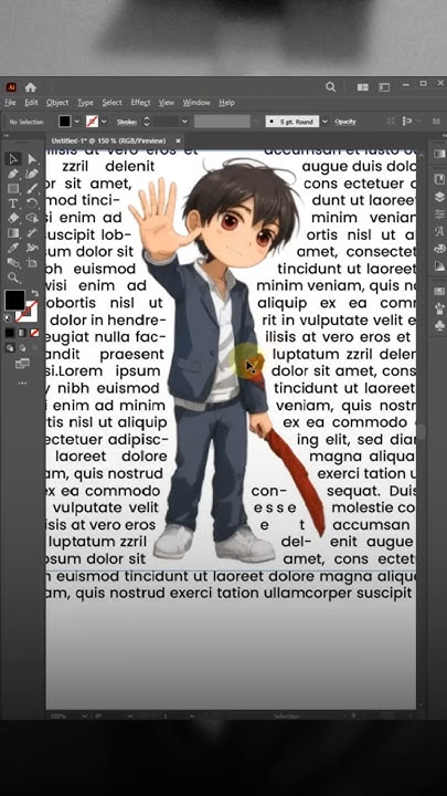 Create Custom Text Wrap in Illustrator in 30 Seconds! #illustrator #tamil #texteffect - YouTube