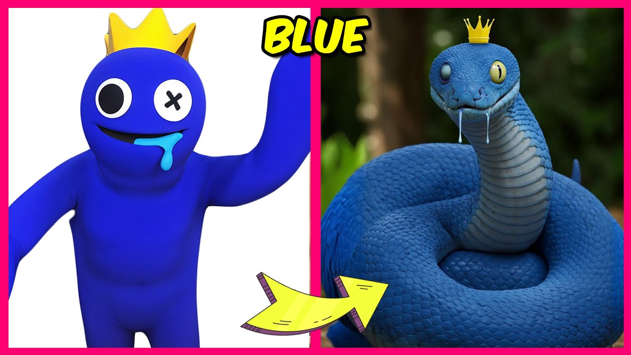 🌈Rainbow Friends 2 Characters As Snakes + Guess the Emoji Quiz +Their ...