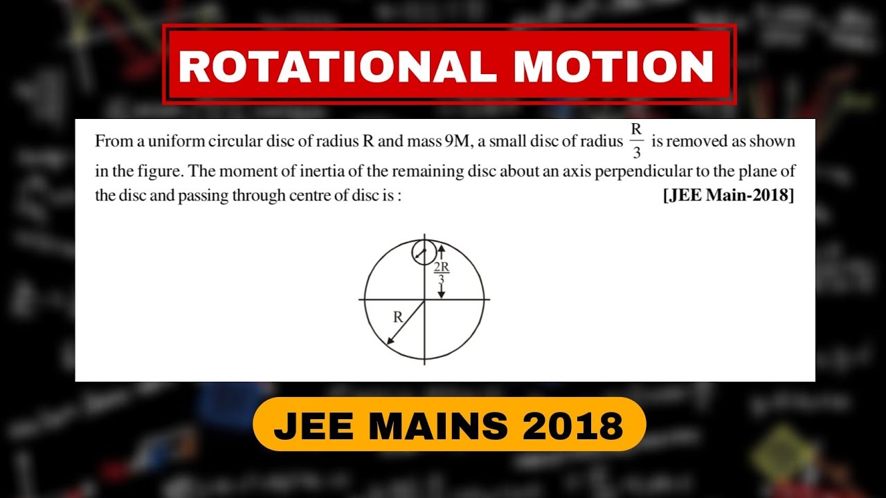 ROTATIONAL MOTION JEE MAINS 2018 || IIT-JEE ADVANCED || JEE MAIN - YouTube