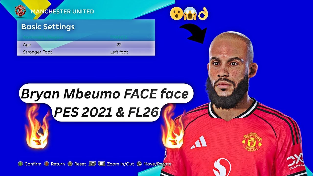 Bryan Mbeumo FACE face PES 2021 & FL26 - YouTube