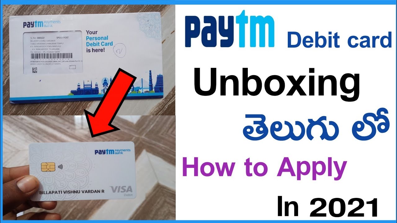 Paytm payments bank debit card unboxing || how to apply for paytm debit ...