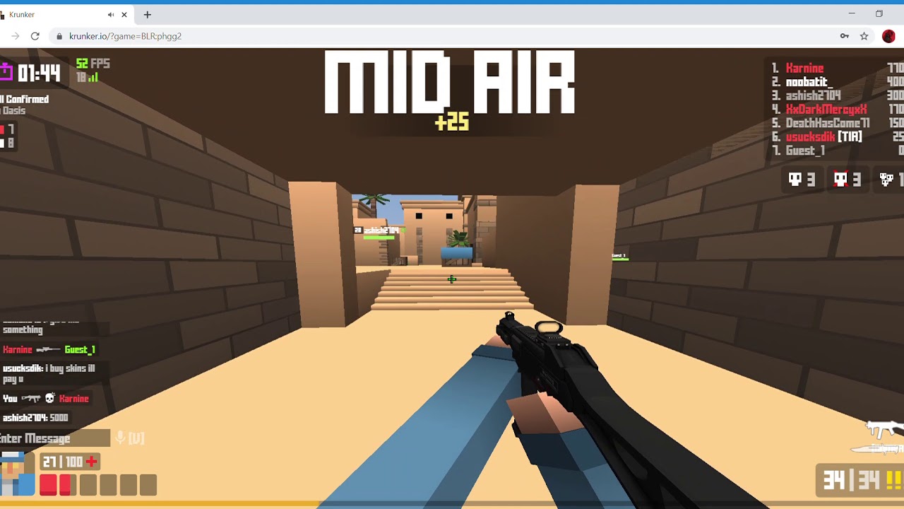 Krunker:just started playing - YouTube