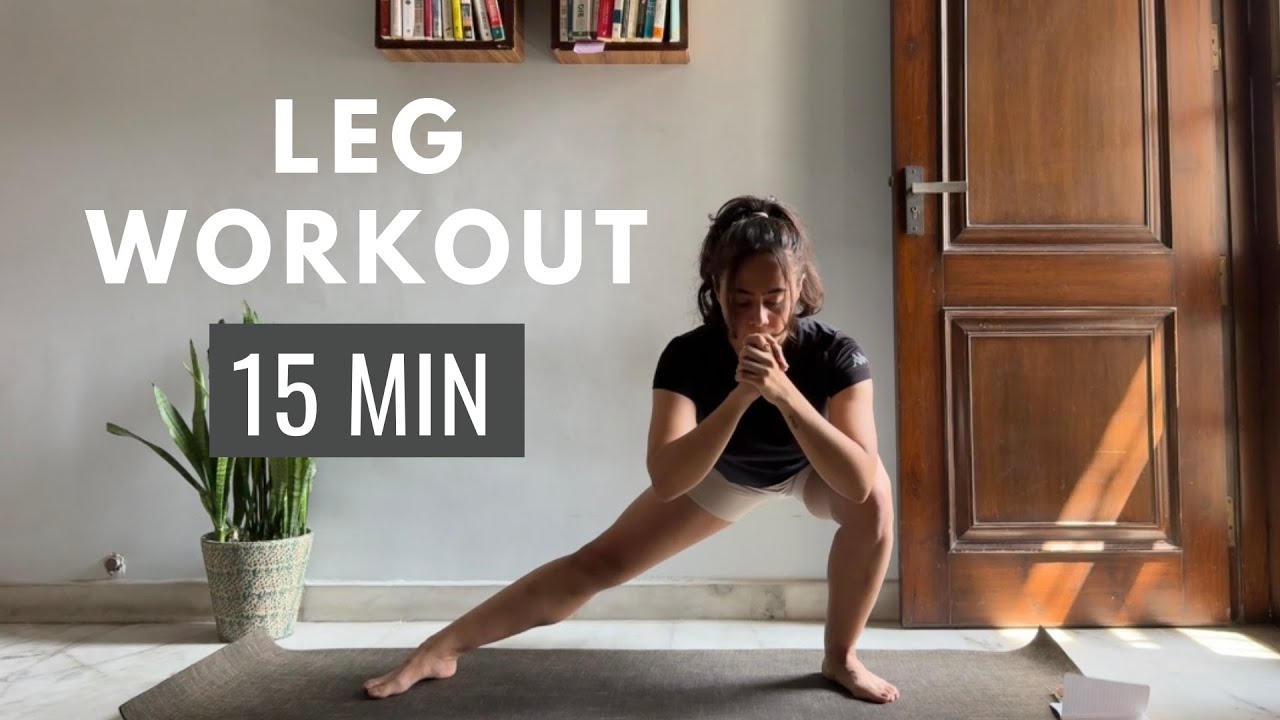 15 MIN LEG WORKOUT for Beginners - Quads, Glutes, Calves - YouTube