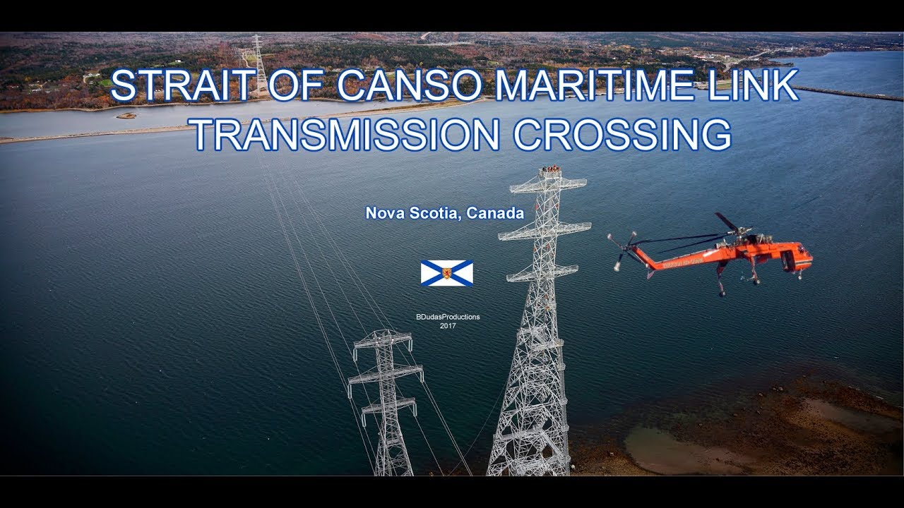 Strait of Canso Maritime Link Transmission Crossing with N163AC | Nova ...