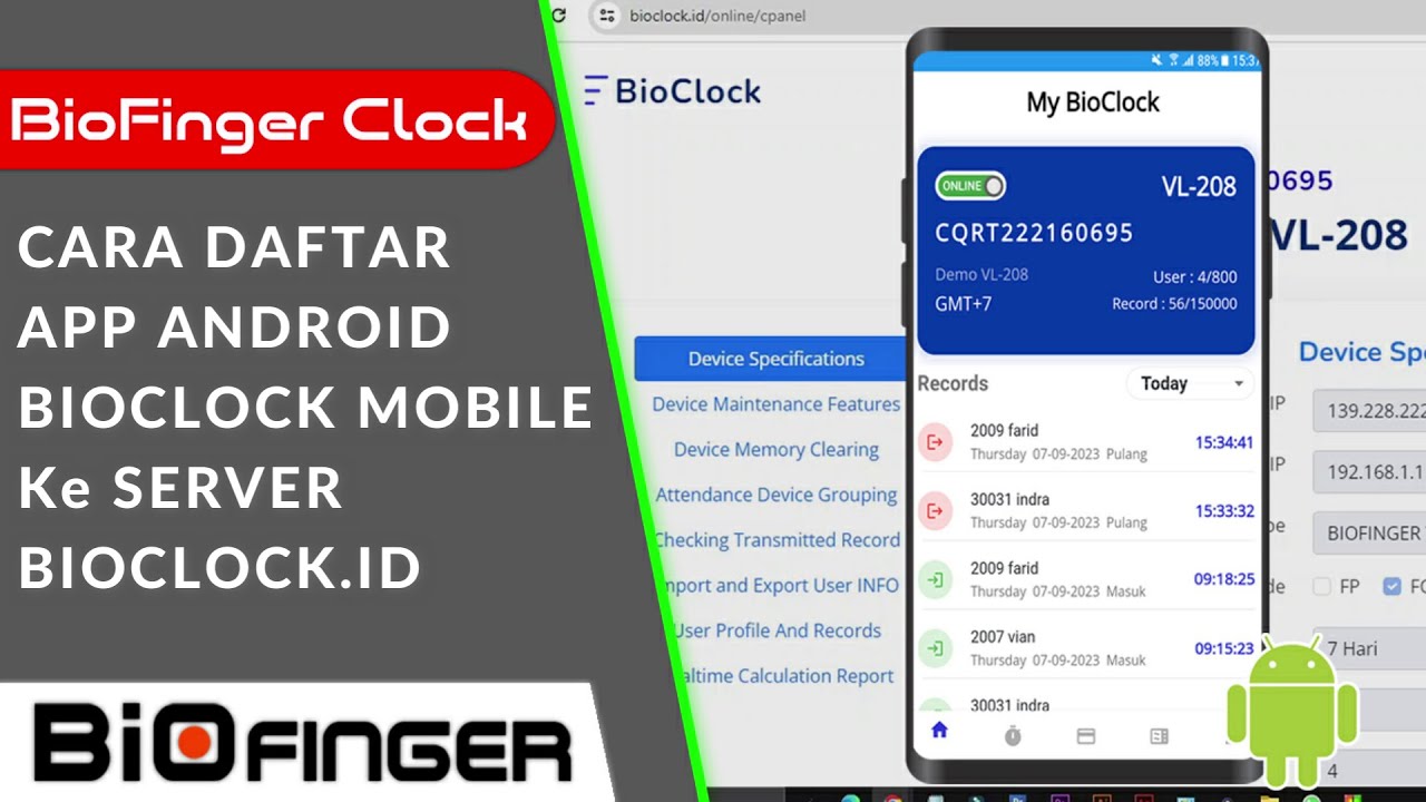 Cara Daftar User APP Android BioClock Mobile Ke Server bioclock.id ...