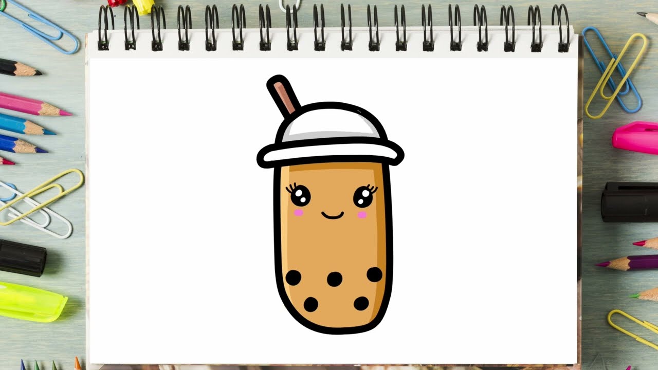 Menggambar, Melukis dan Mewarnai Minuman Boba Coklat untuk anak - anak ...